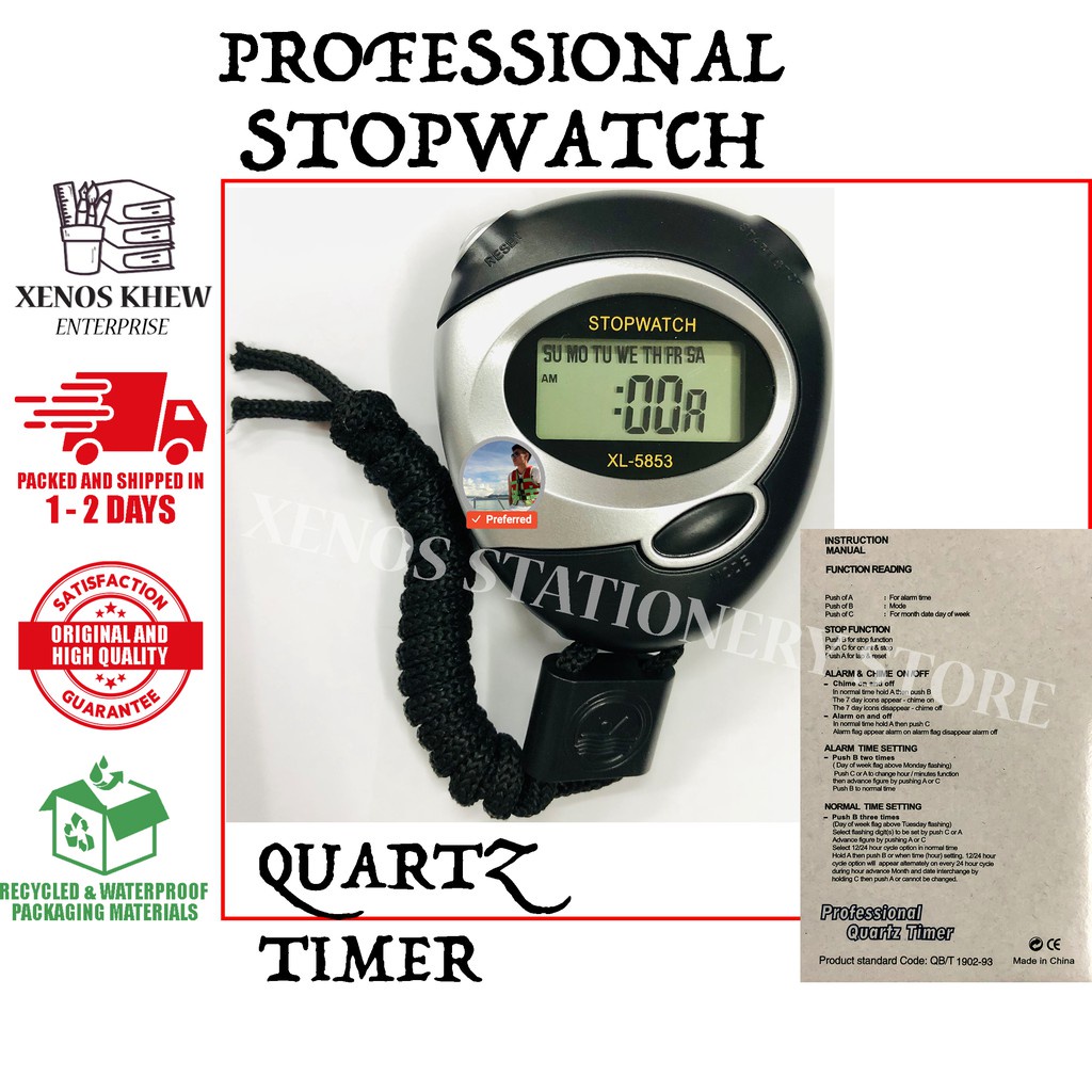 PROFESSIONAL STOPWATCH / PROFESSIONAL QUARTZ TIMER (READY STOCK ...