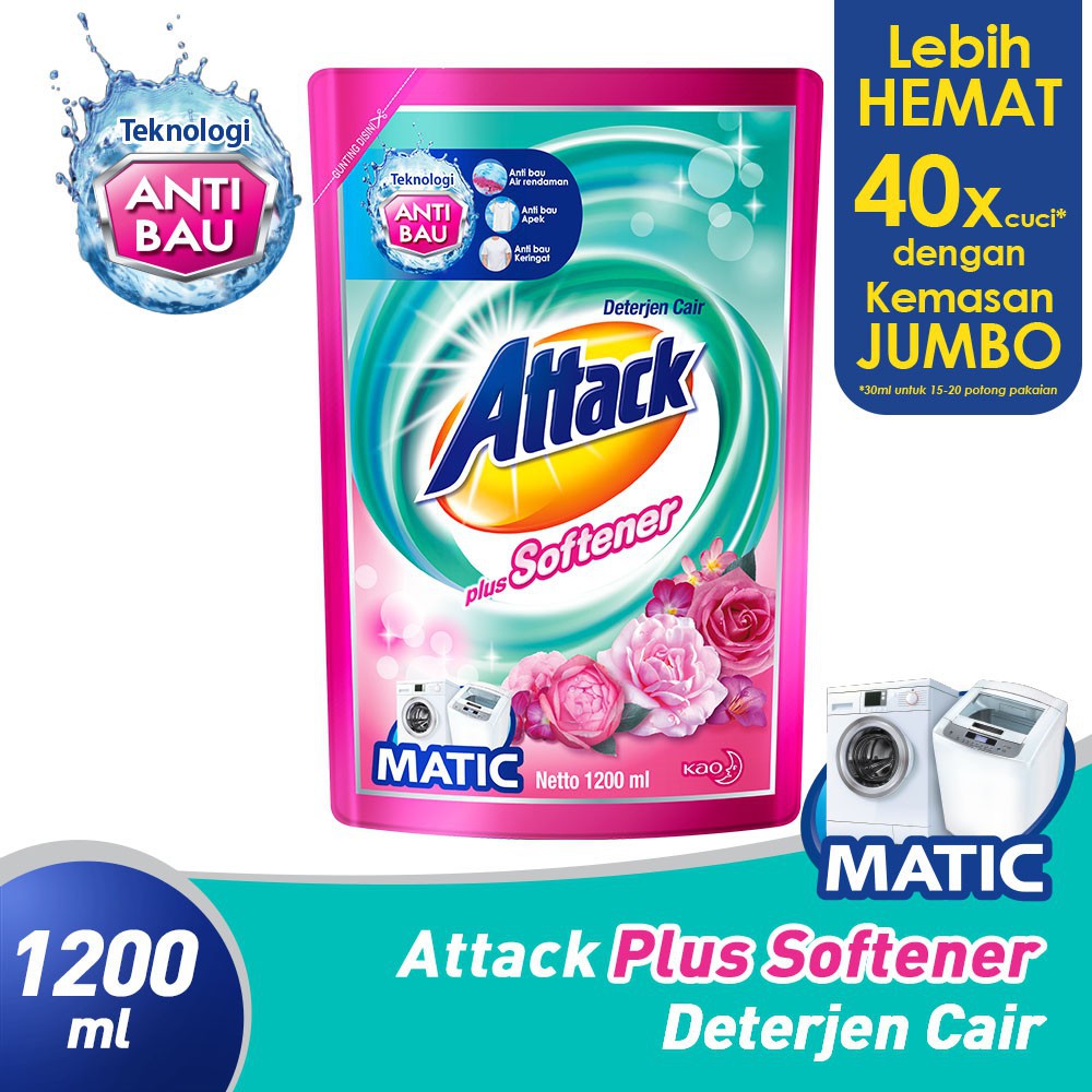 Attack Liquid Plus Liquid Softener 1200 ml | Shopee Malaysia