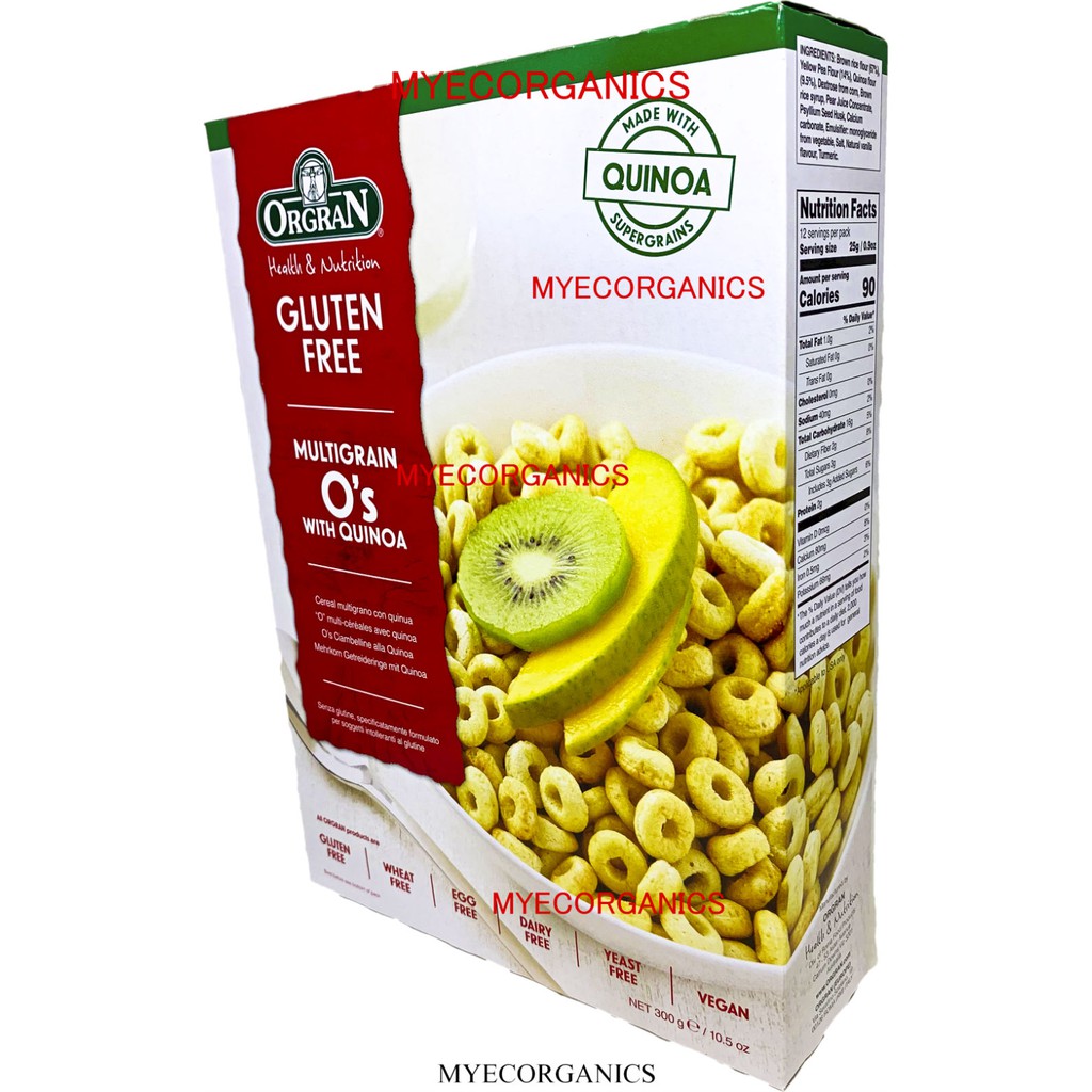 Orgran GLUTEN FREE Multigrain Breakfast O's with Quinoa 300G | Shopee ...