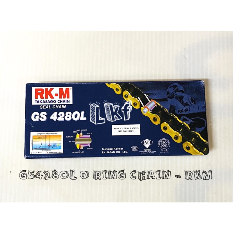 YAMAHA LC135 V1-V8 /RKM GS 428OL GOLD CHAIN O-RING AND RKM SPROCKET SET ...