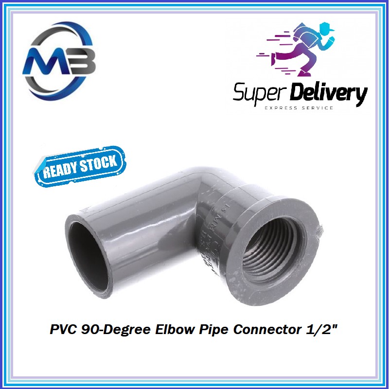 PVC Fittings P/T 90-Degree Elbow Pipe Connector 1/2" | Shopee Malaysia
