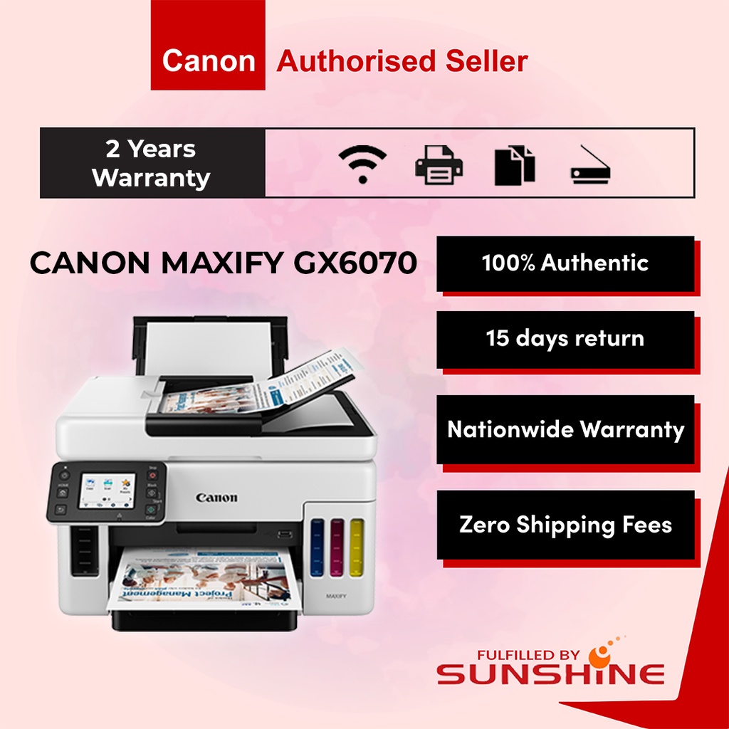Canon MAXIFY GX5070//GX6070//GX7070 Wireless Ink Tank Business Printer ...