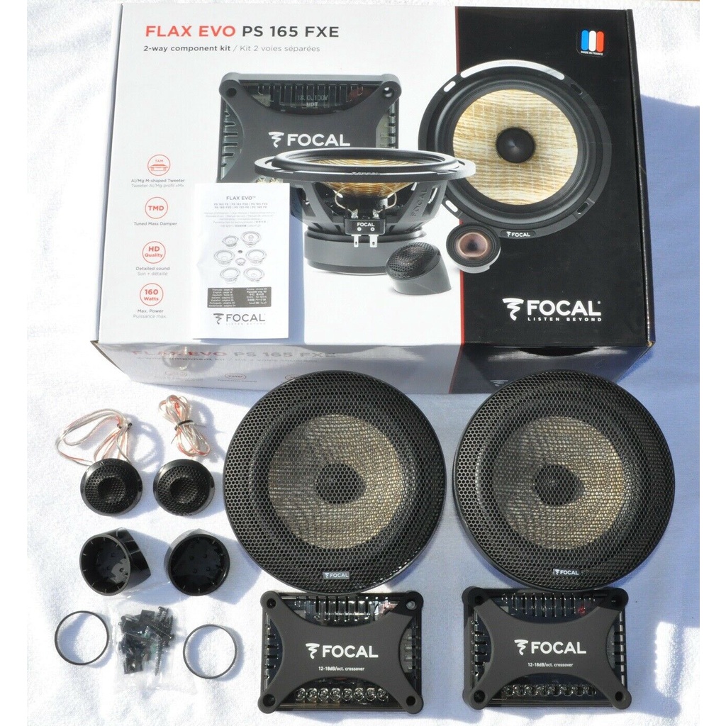 FOCAL PS 165 FXE Performance Series 6.5 INCH Bi-Amplified Component Speaker System - 100% ...
