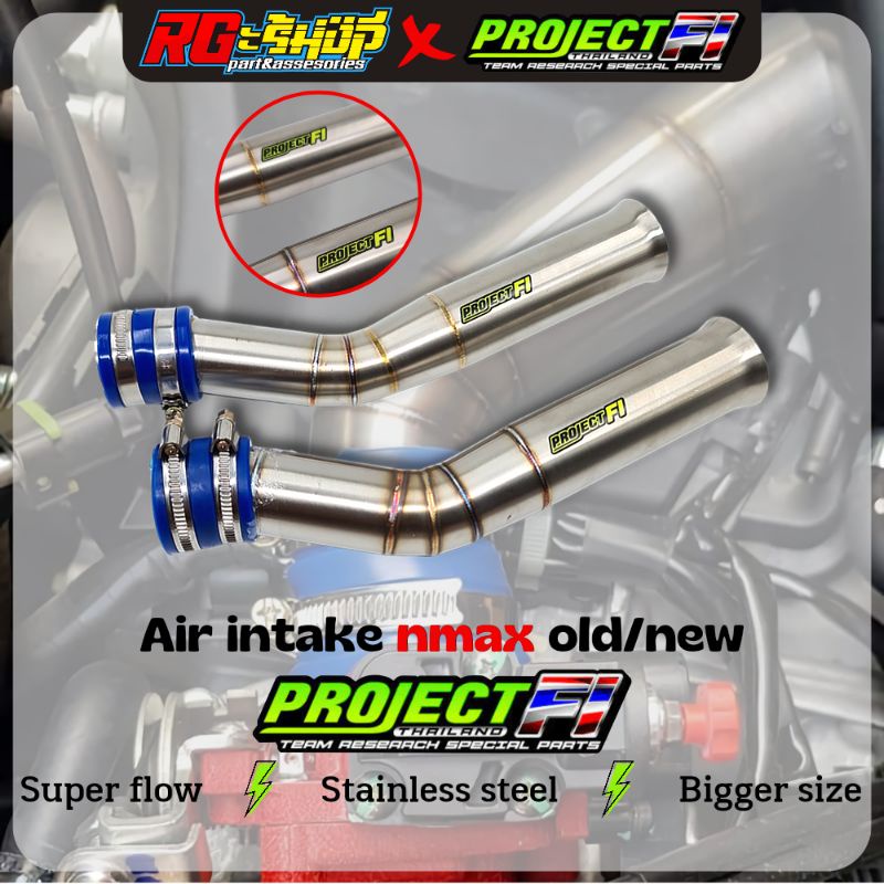 Velocity stainless air filter intake pipe nmax old new project fi ktech ...