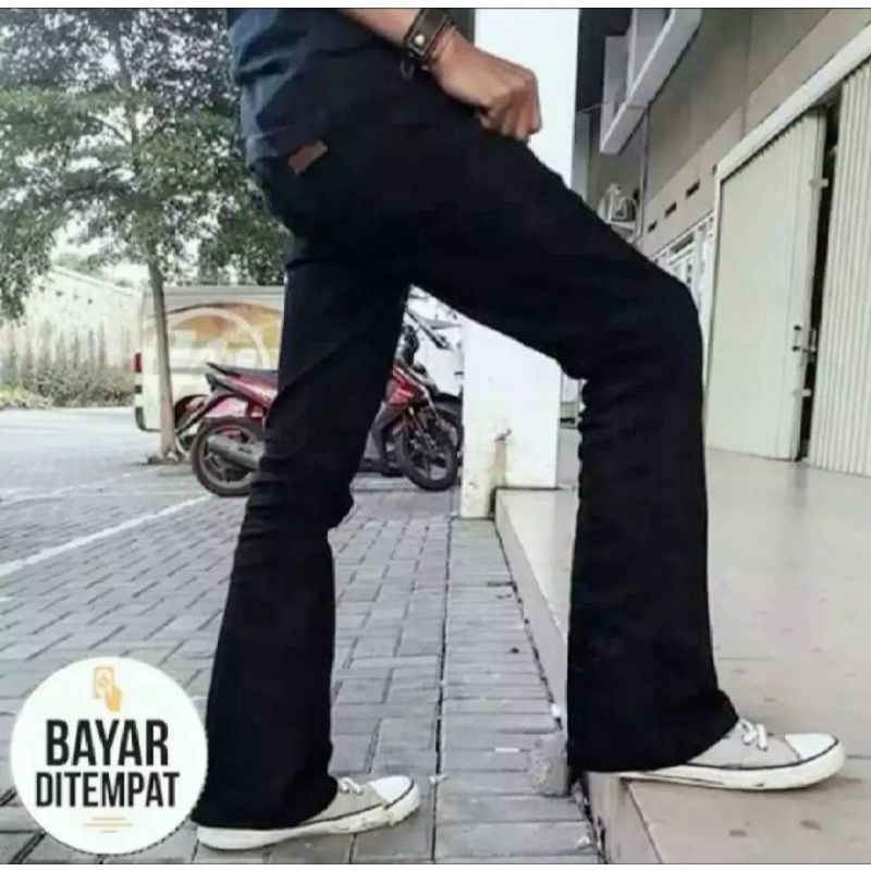Black Cutbray Pants Long black cutbray jeans BOOCUT MELARIS | Shopee ...