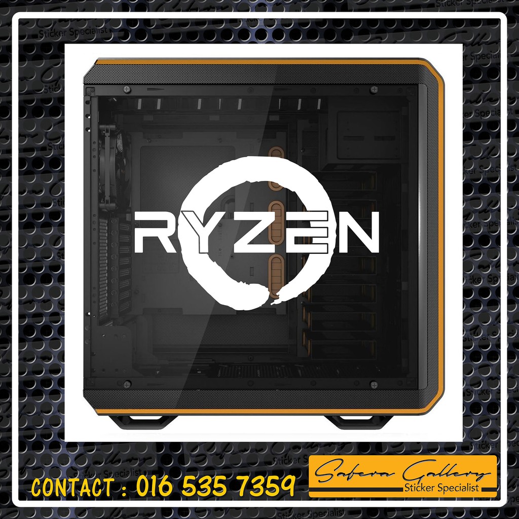 NEW STICKER PC RYZEN AMD LOGO CUSTOMIZE CASE DESKTOP PC DECAL | Shopee ...