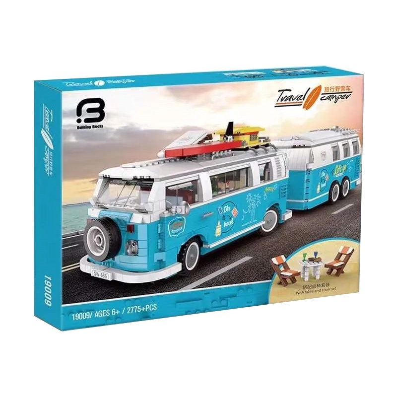 ZYS B 19009 Creator Expert Volkswagen T2 Travel Camper Van Building ...