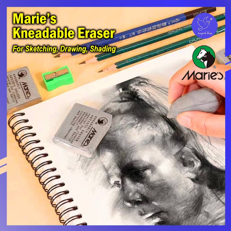 Tropical Blue Marie's Kneadable Artist Eraser Pro Art Eraser Sketching ...