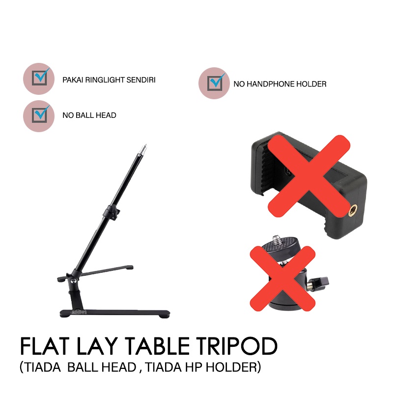 Novo Pro Flat Lay Table Tripod with Free Handphone Holder With Ring ...