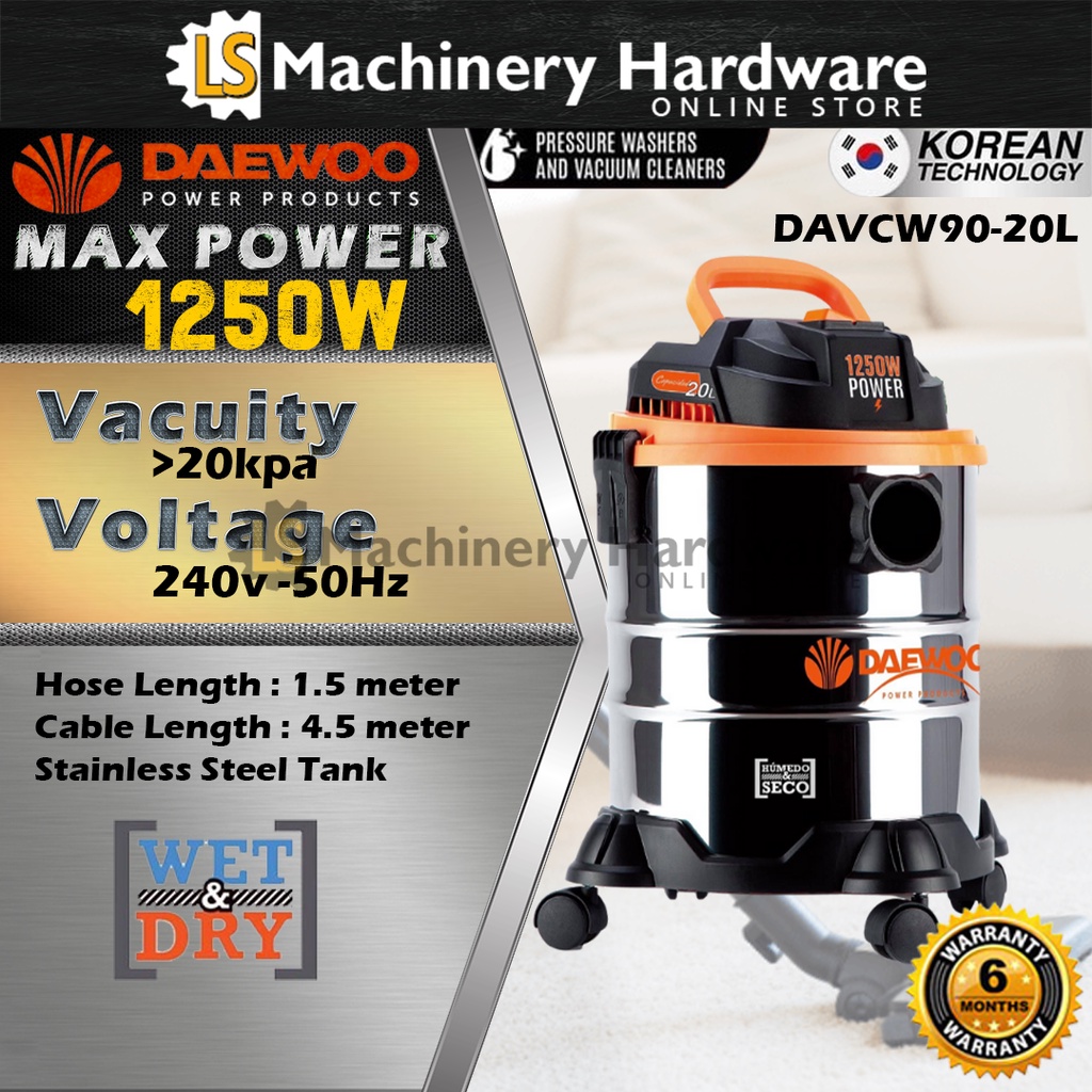 DAEWOO Electric Vacuum Cleaner 3in1 DAVC90S-12L/DAVCW90-20L/DAVCW90-30L ...