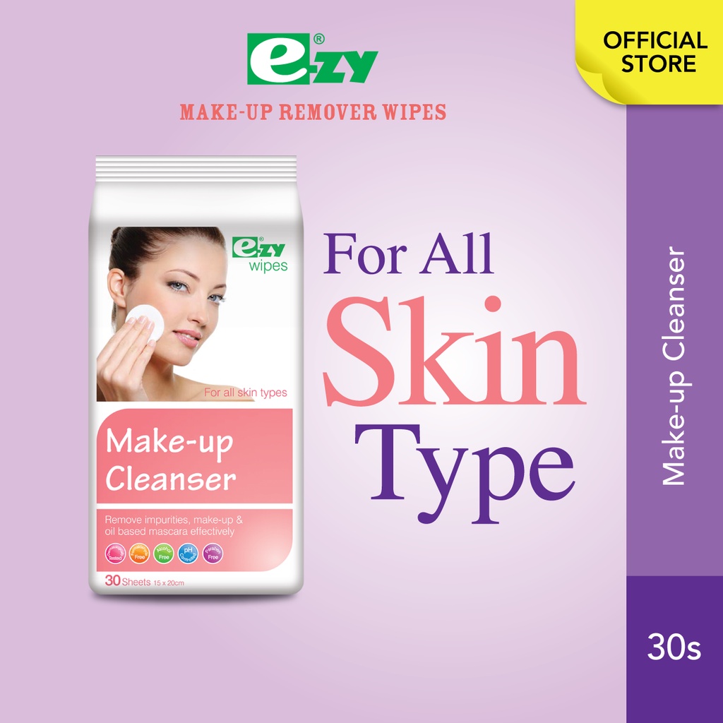 Ezy Wipes Make-up Cleanser Wipes (30's x 1 Pack) | Shopee Malaysia