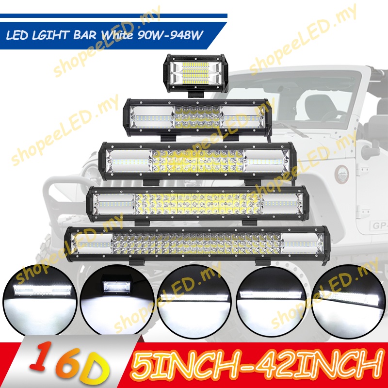 42 Inch Car LED Light Bar Truck Boat Work Light Bar for Jeep Off Road ...