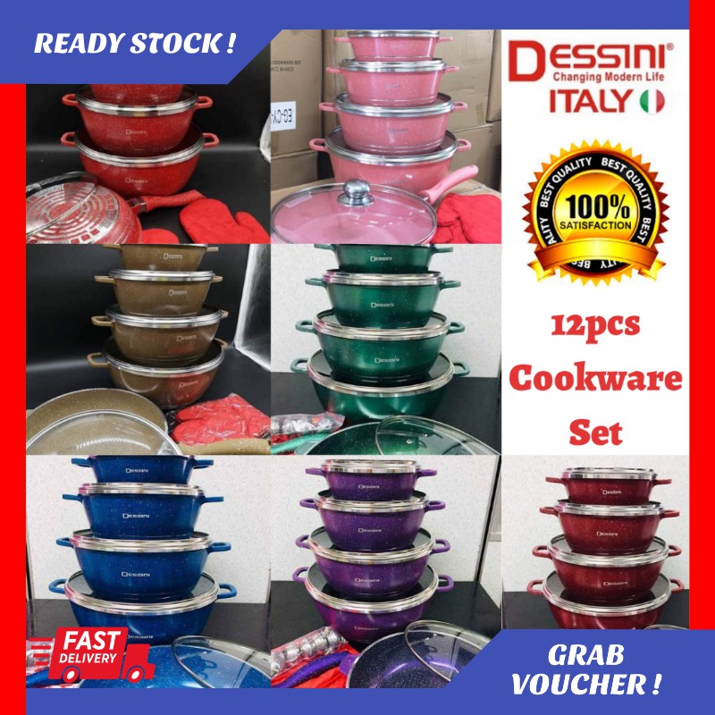 💥OFFER!!💥 12PC DESSINI Casserole Cookware Set | Shopee Malaysia