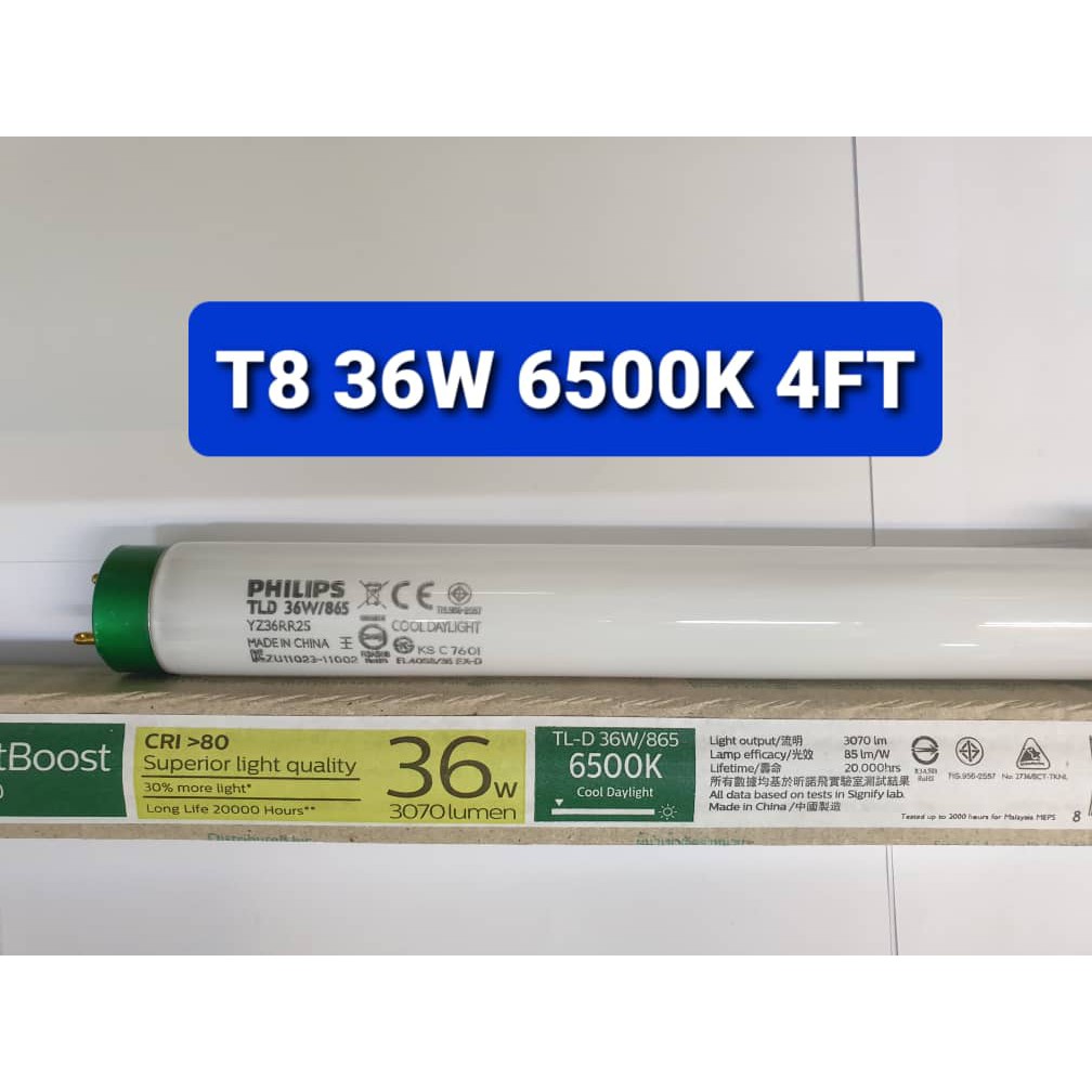 PHILIPS TLD FLUORESCENT TUBE 18W/865 36W/840 36W/865 | Shopee Malaysia