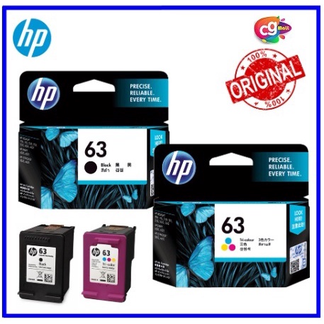 HP 63 Black/ 63 Color Ink Cartridge (Original) | Shopee Malaysia