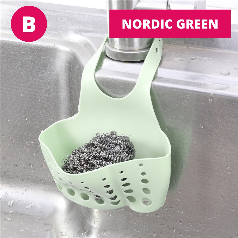Kitchen Organizer Sink Hanging Basket Buckle Water Tap Collect Bag ...
