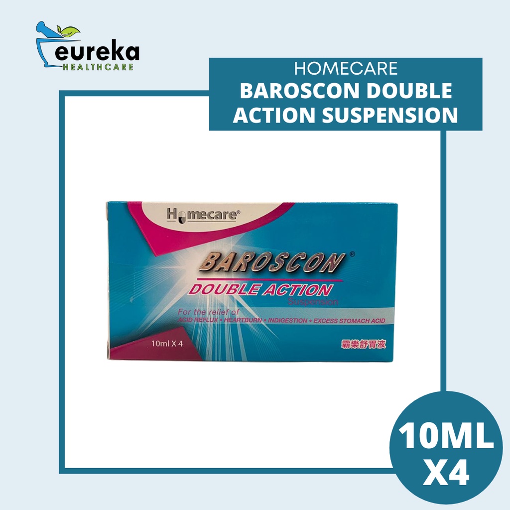 HOMECARE BAROSCON DOUBLE ACTION SUSPENSION 10ML X 4'S (NEW PACKAGING ...