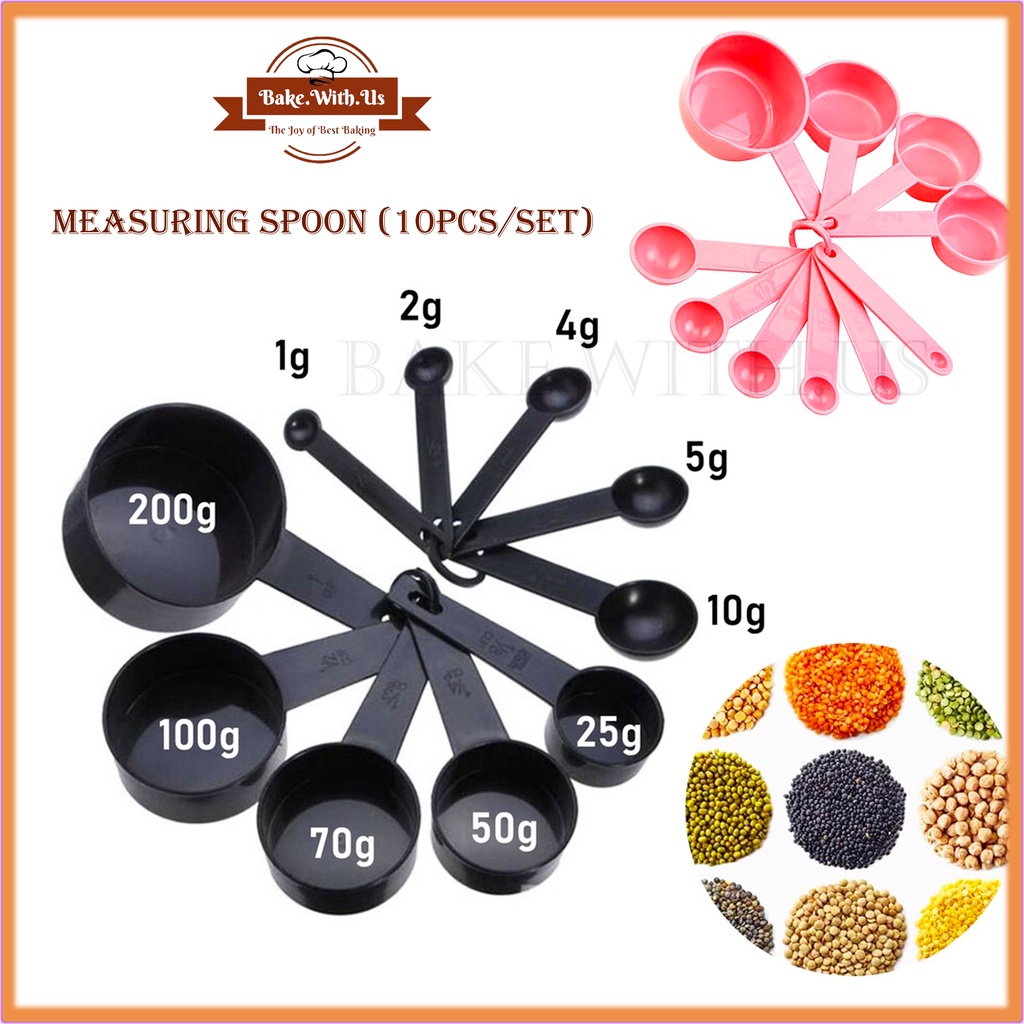 Measuring Spoon/Teaspoon 10pcs/Cup & Spoon 11pcs / Set PP Weighing For ...