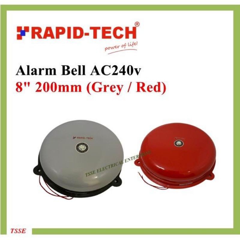 (AC240v) Dia School Fire Alarm Round Shape Electric Bell (8" 200 ...