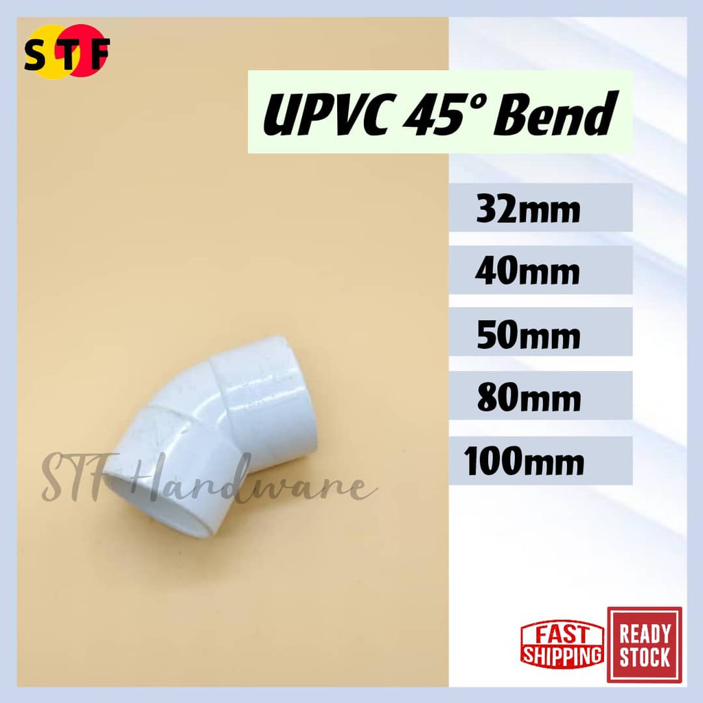 UPVC Fitting 45° BEND UPVC 45° ELBOW 11/4"(32MM), 11/2"(40MM), 2"(50MM ...
