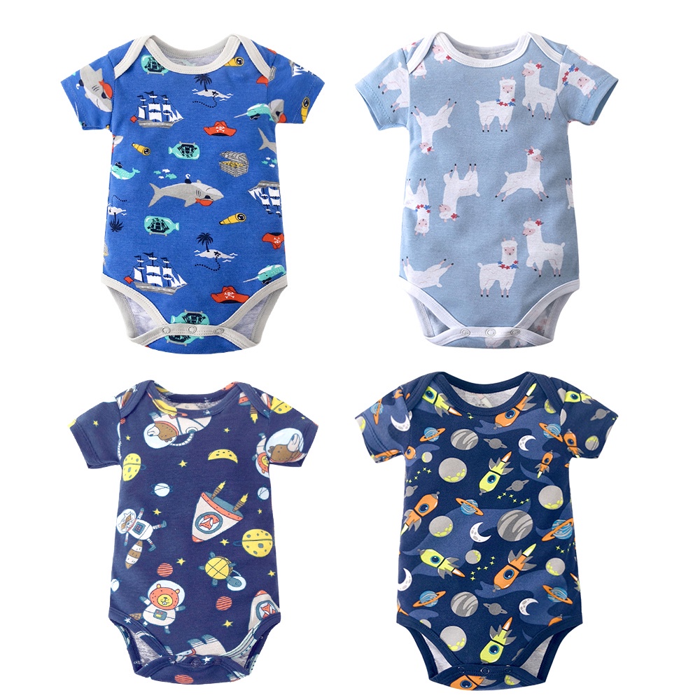 Newborn Baby Clothes Girl Jumpsuit Soft Cotton Short Sleeves Various ...