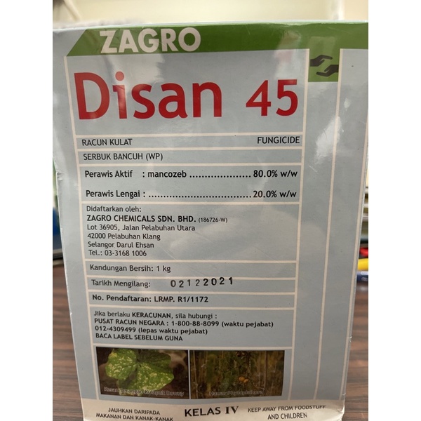 Zagro Disan 45 racun kulat 1kg | Shopee Malaysia