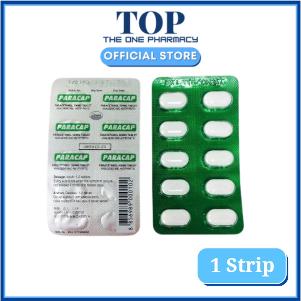 Paracetamol Paracap 500mg 1 x 10's | Shopee Malaysia