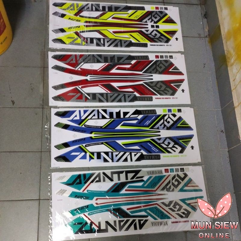 Stiker sticker body stripe cover set (3) yamaha egoavantiz ego avantiz | Shopee Malaysia