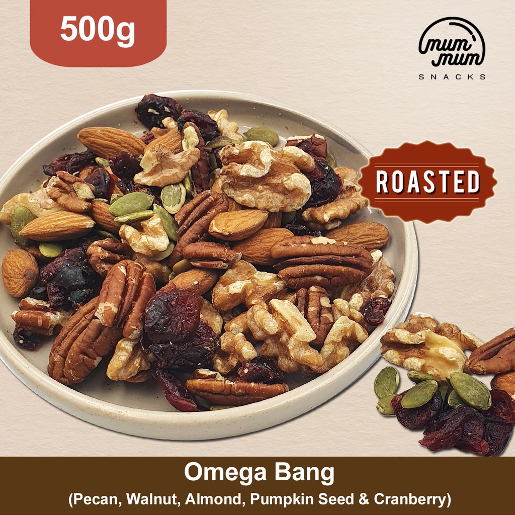 Omega Bang [500g & 1kg] - Pecan, Walnut, Almond, Pumpkin Seed ...