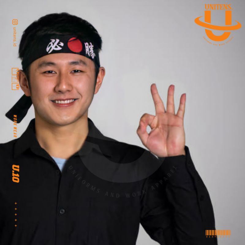 Unitens Kepal Tie / Headband Japanese Restourant Bar Sushi Sashimi Chef ...