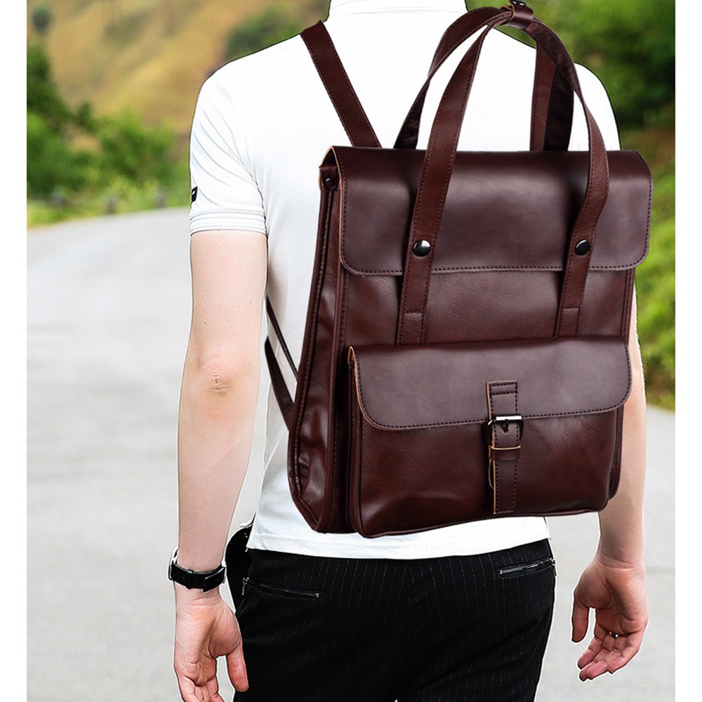Luxury Leather Backpack | Shopee Malaysia