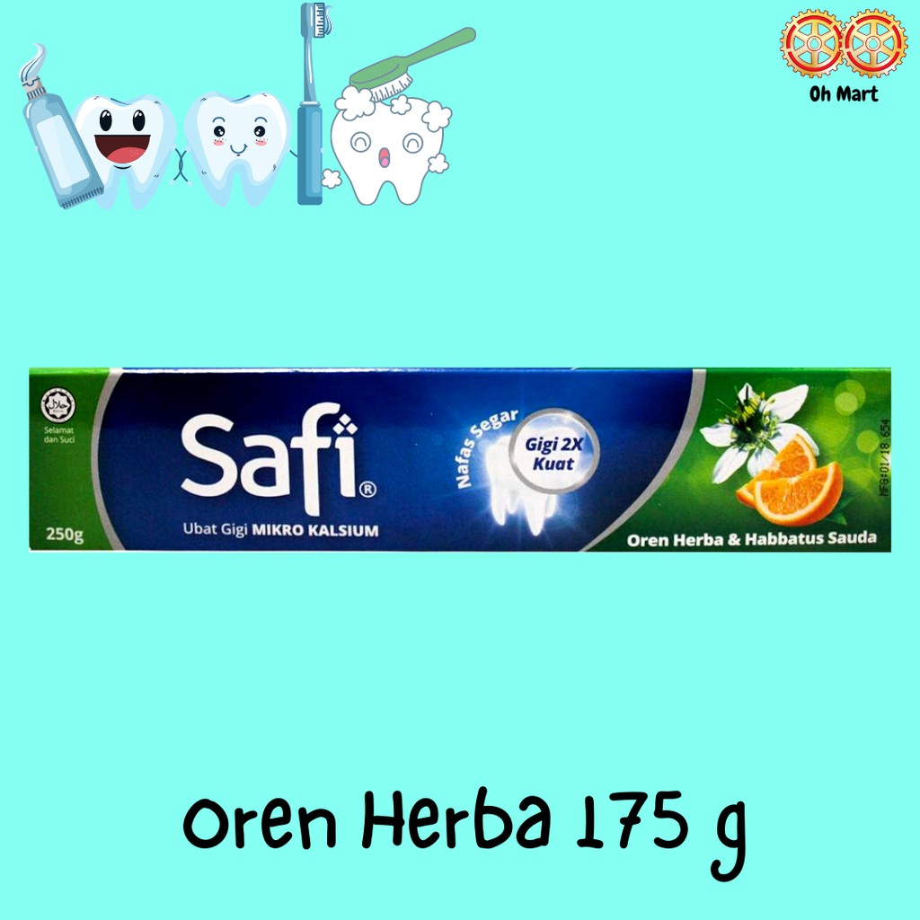 Safi Ubat Gigi Mikro Kalsium Kayu Sugi/ Double Mint/ Oren Herba/ Gamat ...
