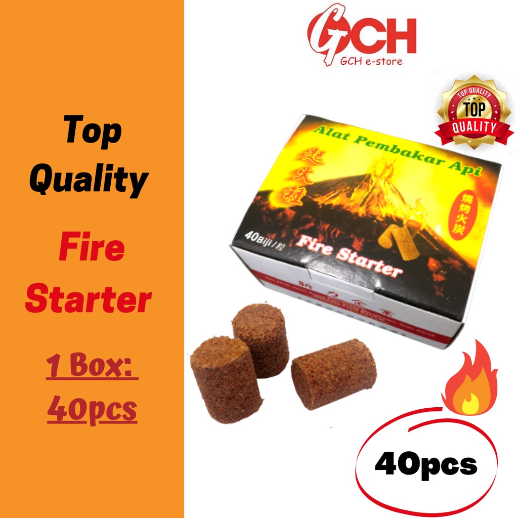 🔥(40pcs) Top Quality BBQ Fire Starter / Camping Fire Starter / Penyala ...