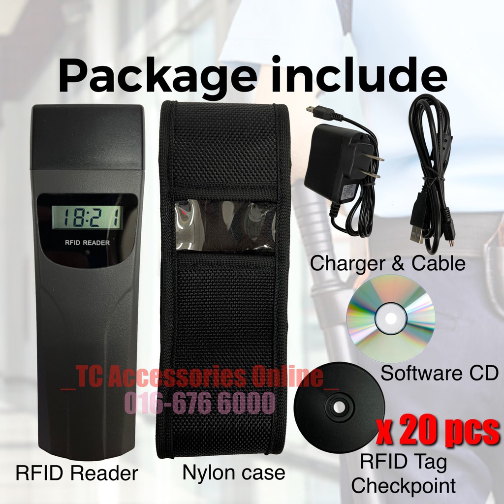RFID Guard Tour System / Guard Clocking System FREE 20 PCS Checkpoint ...