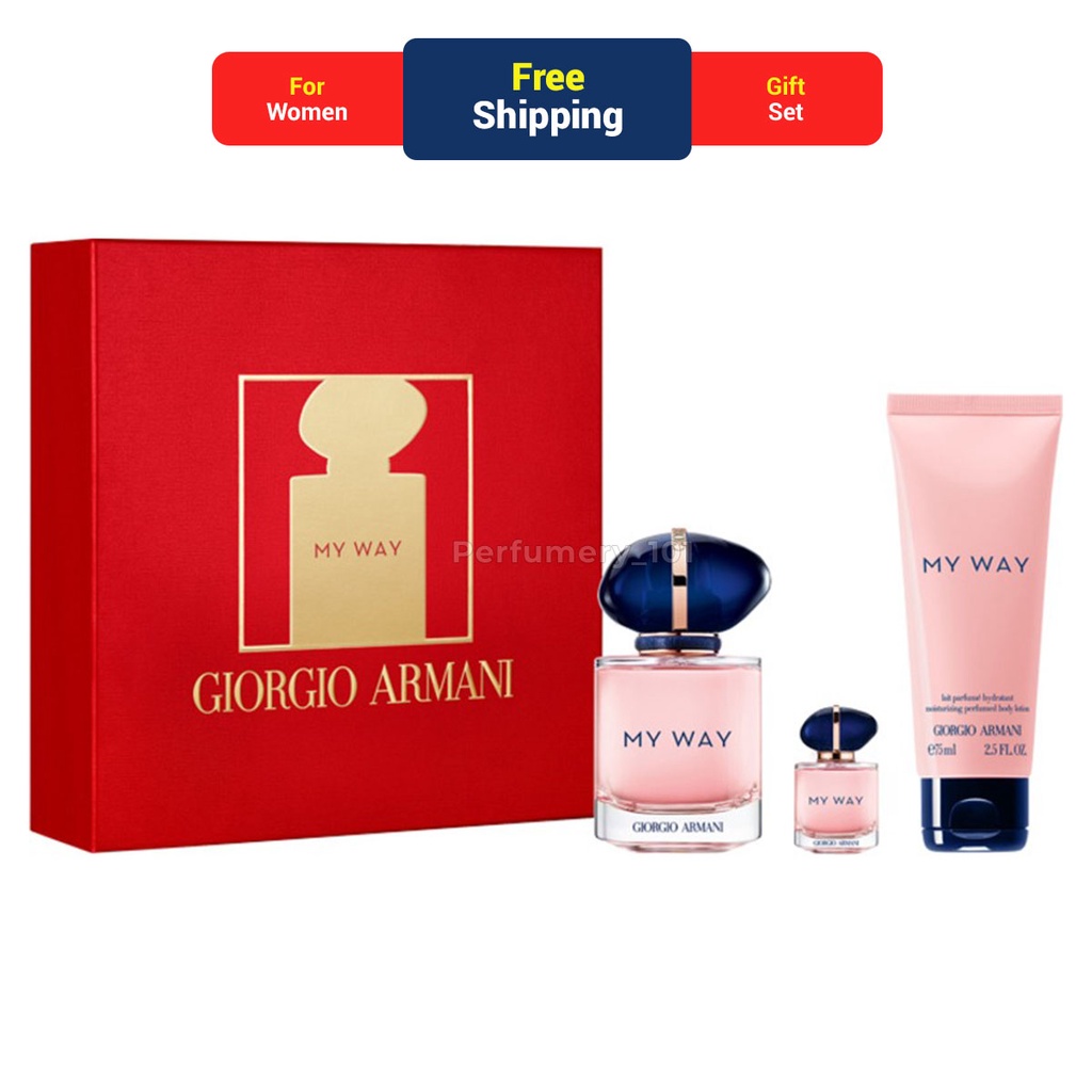 Giorgio Armani My Way 3 In 1 Gift Set Eau De Parfum EDP For Women ...