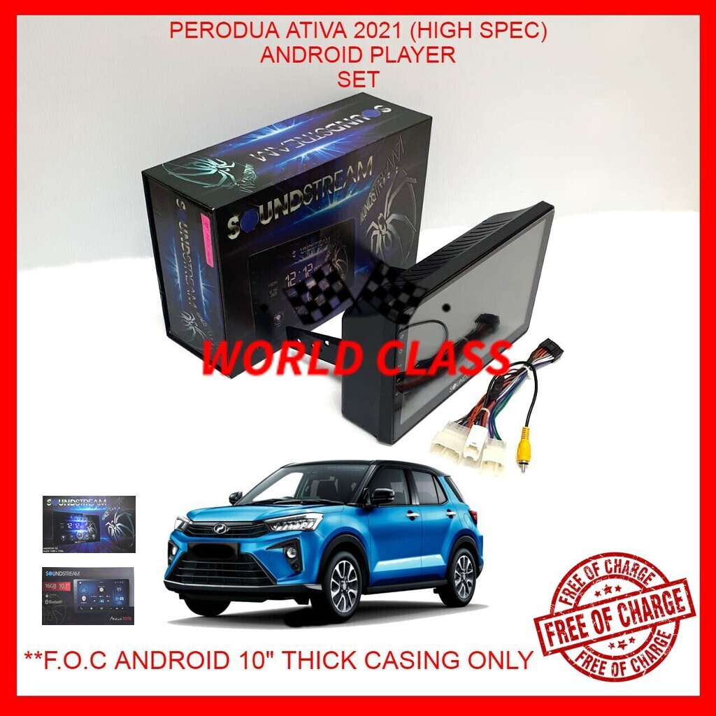 PERODUA ATIVA 2021 (HIGH SPEC) 10" SOUNDSTREAM ANDROID IPS PLAYER 2.5D ...
