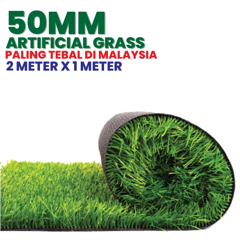 [READY STOCK] ARTIFICIAL GRASS CARPET 50MM [2 METER X 1 METER] INDOOR ...