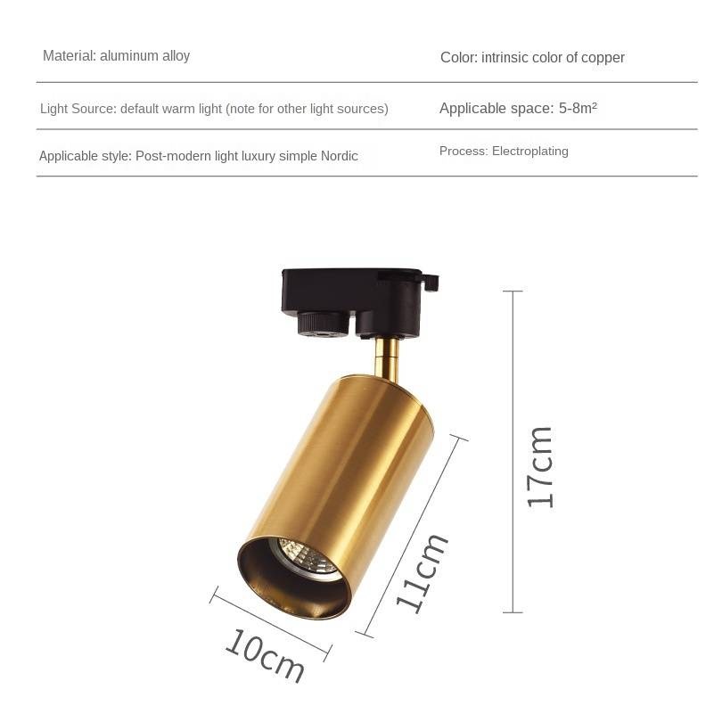 LED Gold Track Light Plating Metal Brushed Aluminum Alloy Wall Light ...