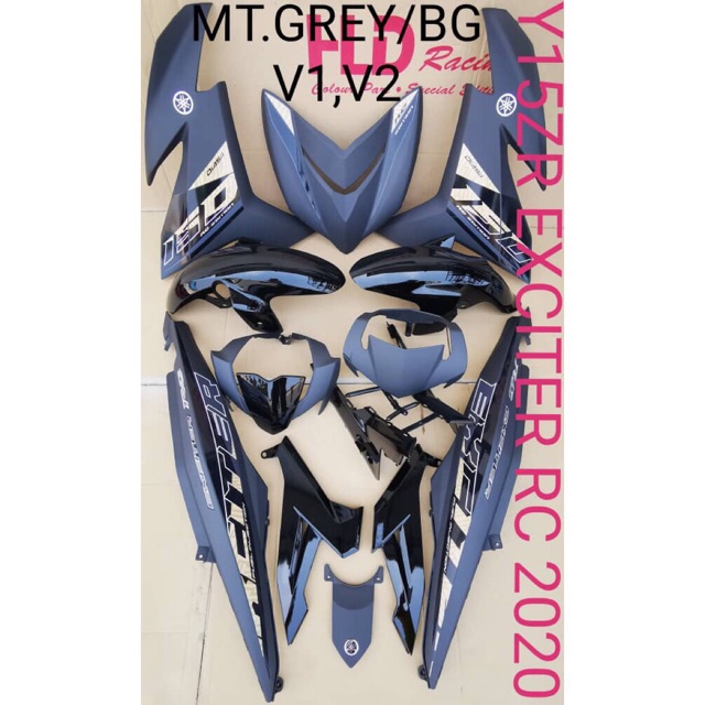 Coverset Exciter RC 2020 V2 Matte Grey | Shopee Malaysia