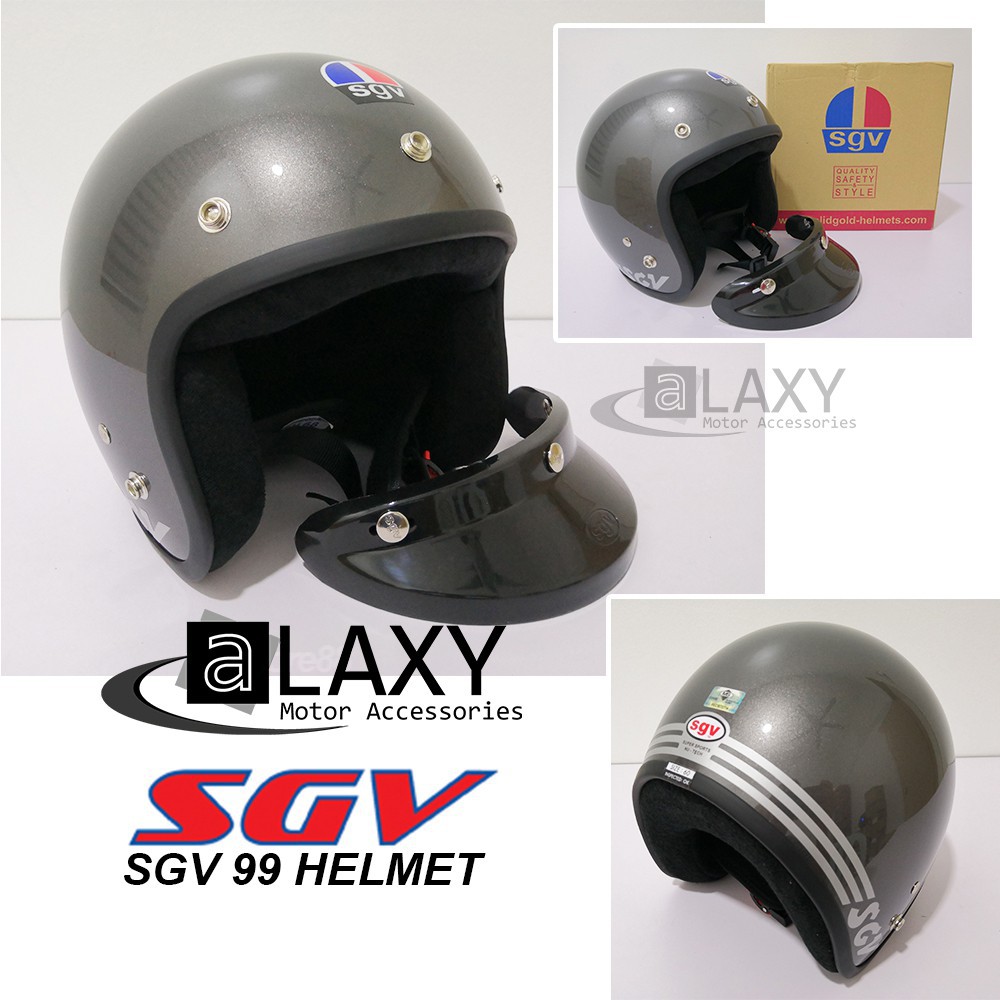 cap helmet mhr motor SGV 99 HELMET (GREY) | Shopee Malaysia