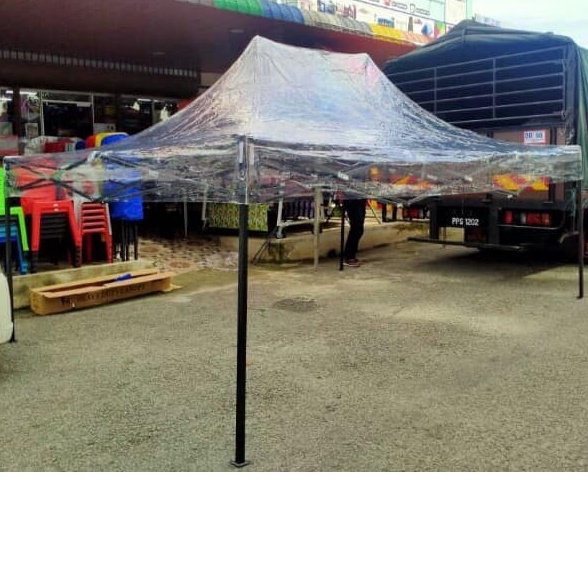 KHEMAH SAIZ 10FTX15FT TRANSPARENT/LUTSINAR/JERNIH BESI SEGI / KHEMAH ...