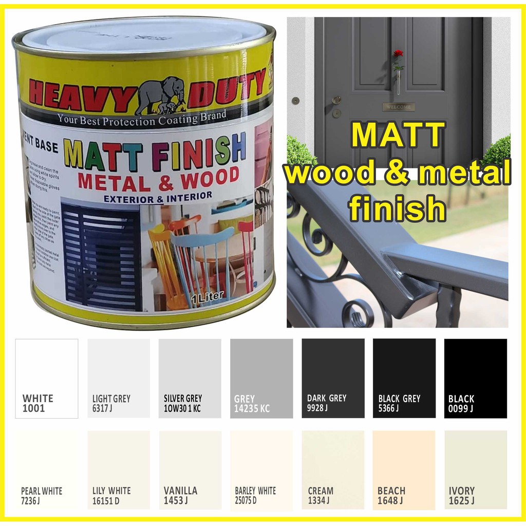 MATT FINISH ( 1L ) Matt HEAVY DUTY PAINT HIGH ENAMEL PAINT FOR WOOD ...
