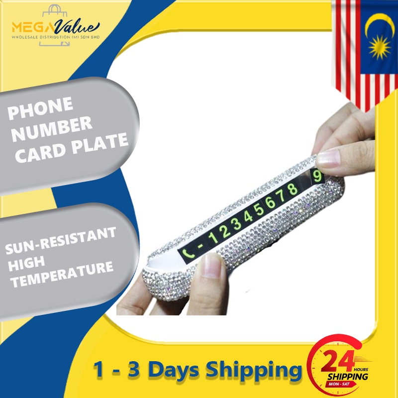 READY STOCK | Car Hideable Temporary Car Parking Card Phone Number Card ...