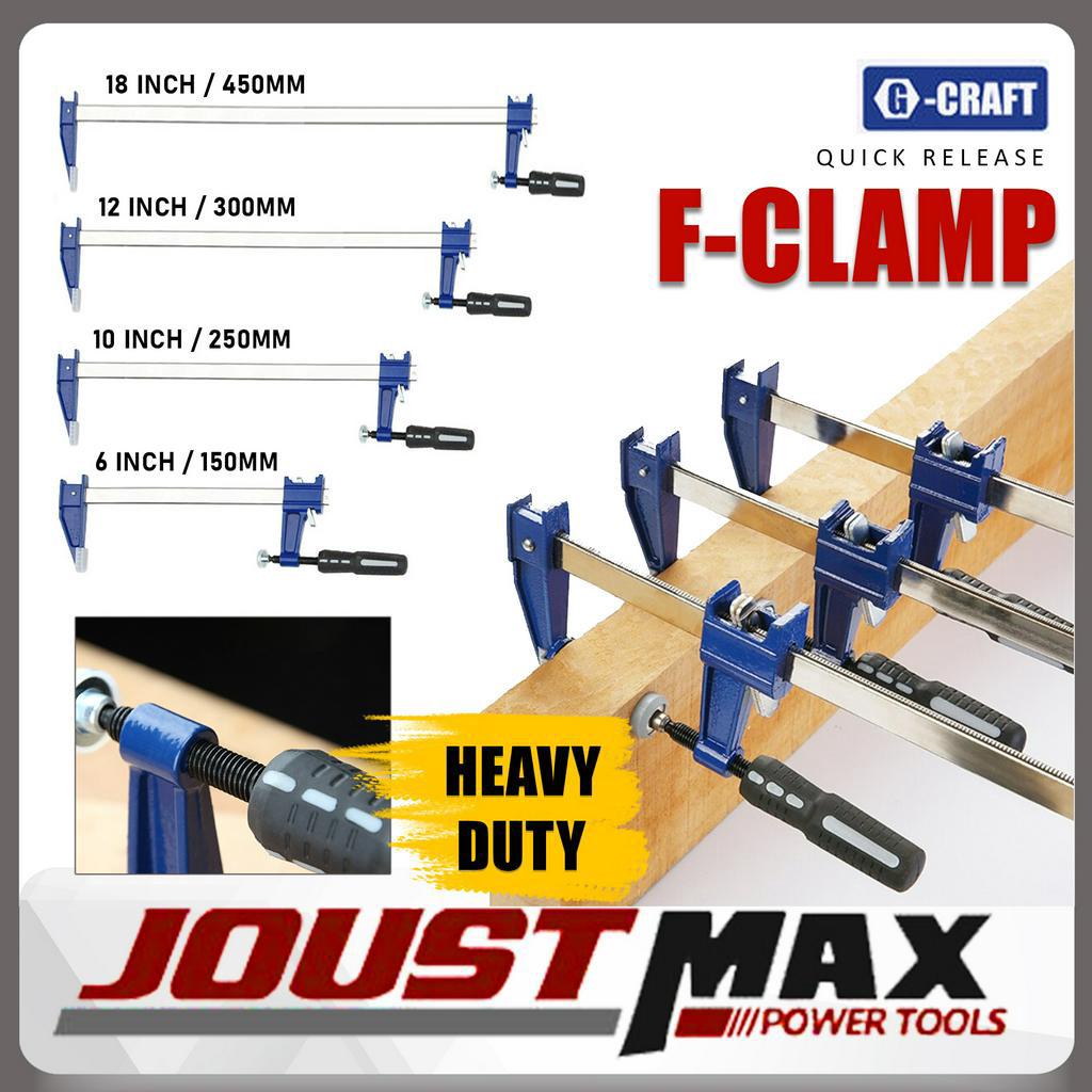 G-CRAFT 6”/10”/12”/18" HEAVY DUTY QUICK RELEASE F-CLAMP PENGAPIT F ...