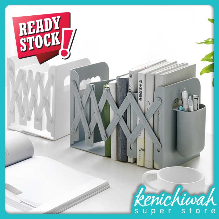 Expandable Book Stand Bookend Book Holder Shelf Rack Adjustable ...