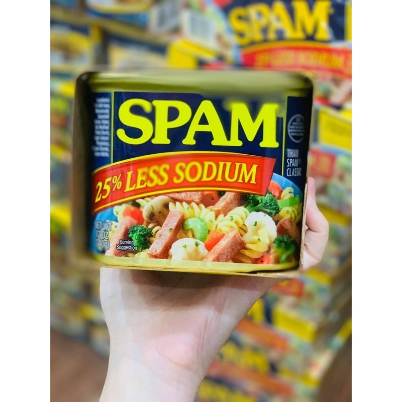 Spam canned meat 25% Less Sodium (340g) | Shopee Malaysia