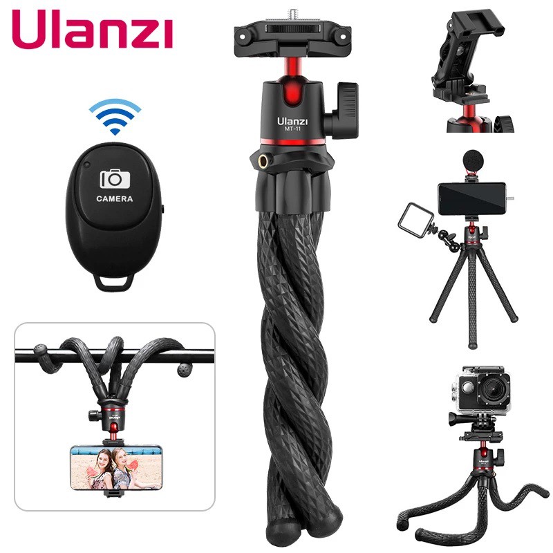 ULANZI MT-11 Flexible Octopus Tripod Vlog Smartphone Mobile Phone DSLR GoPro DJI ACTION Camera ...