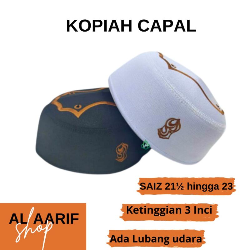 Kopiah Logo Capal Emas Kopiah Putih Hitam Logo Capal | Shopee Malaysia