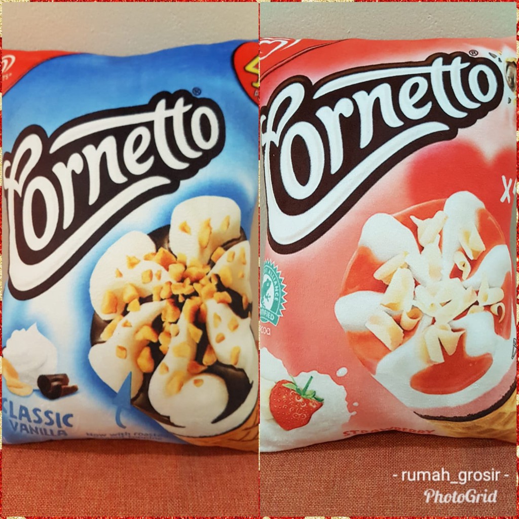 Cornetto Ice Cream Snack Pillow Doll | Shopee Malaysia