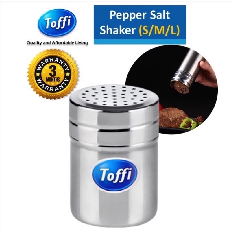 TOFFI S/Steel Condiment Shaker/L/M/S/Bekas Lada/Bekas Lada Steel ...